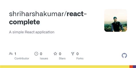 GitHub Shriharshakumar React Complete A Simple React Application