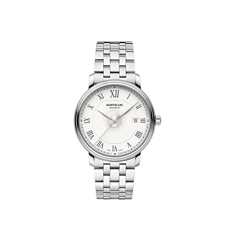 몽블랑 트레디션 오토매틱 데이트 40mm 스테인리스 스틸 실버 Montblanc Kream