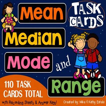Mean Median Mode And Range Task Cards By ChiliMath TpT