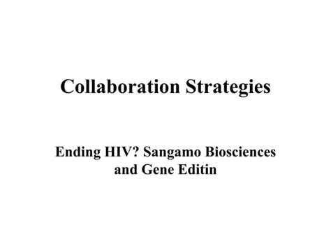 Collaboration Strategies Pptx