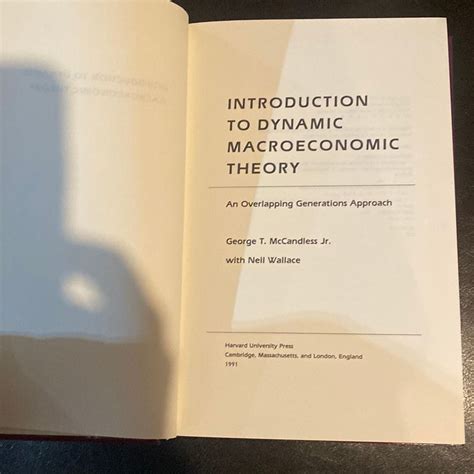 Introduction To Dynamic Macroeconomic Theory By George Mccandless Neil