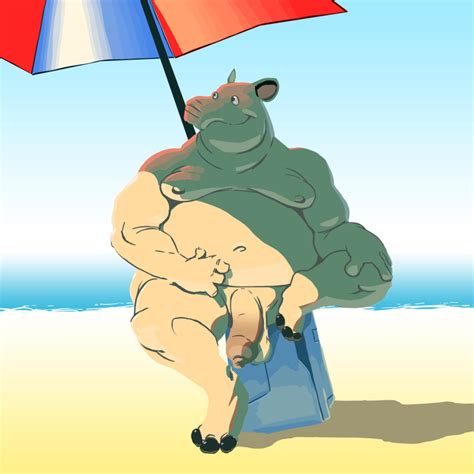 Rule 34 Anthro Balls Beach Belly Big Belly Birdy Genitals Happy Hi Res Male Mammal Moobs Navel