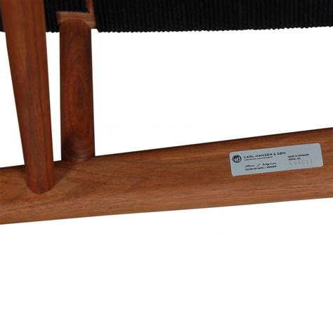 Hans J Wegner Ch 22 Chair In Walnut And Seat In Black Braided Paper Cord Cph Classic