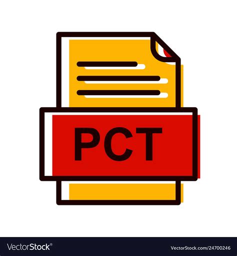 Pct File Document Icon Royalty Free Vector Image