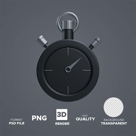 Premium Psd A Black Stopwatch With The Words Png Format On It
