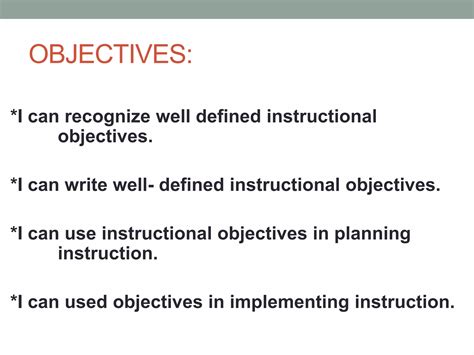 Instructional Objectives Pptx