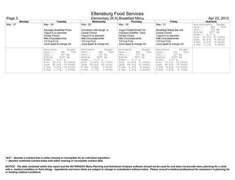 Elementary Breakfast May Pdf