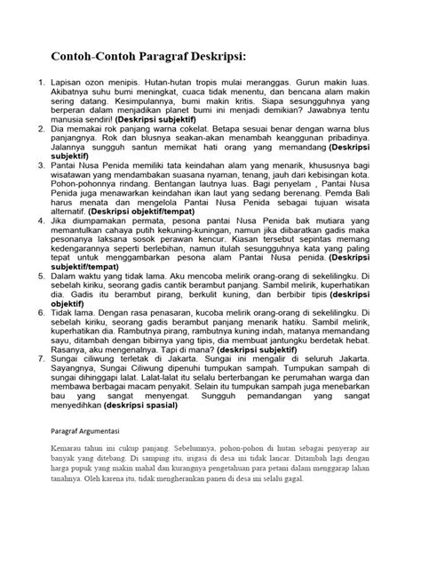 Contoh Paragraf Pdf