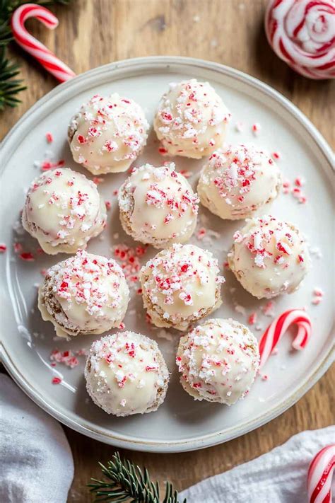 Peppermint Bark Snowballs Dessert Hungry
