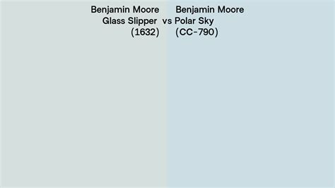 Benjamin Moore Glass Slipper Vs Polar Sky Side By Side Comparison