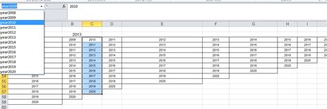 Dropdown Excel Drop Down Lists For Range Of Years Stack Overflow