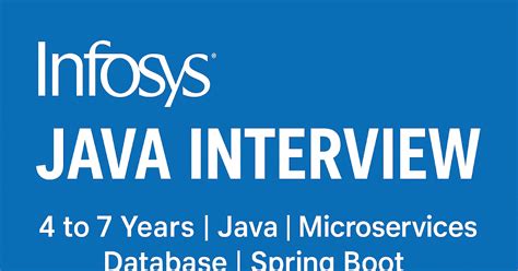 Infosys Java Interview 4 To 7 Years Java Microservices Database