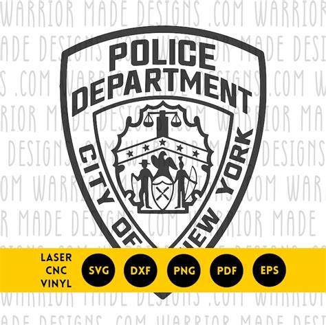 Nypd Patch Svg Png Dxf Pdf New York Police Patch Vector Cricut