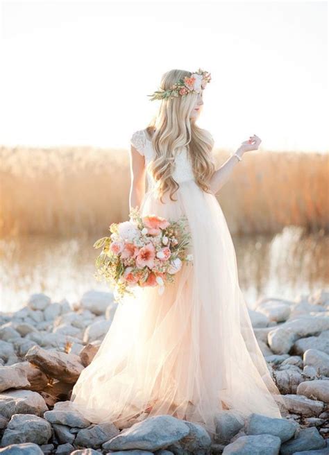 Dreamy Pastel Wedding Dresses Bridal Inspiration Tulle Wedding Dress Wedding Dresses