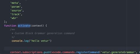 Command Vetur Generate Grammar From Vetur Grammar CustomBlocks Not Found Issue Vuejs