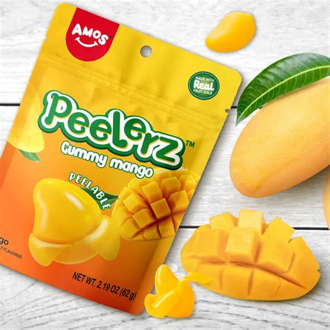 3 6 8 Bags Amos Peelable Mango Candy Gummy Mango Temu