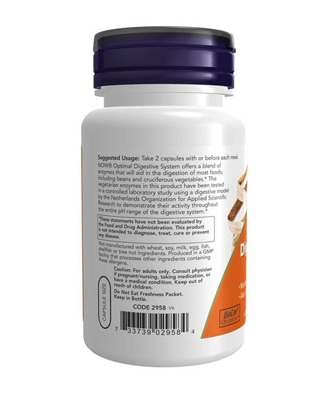 Now Foods Optimal Digestive System 90 Veg Capsules Ds International Za