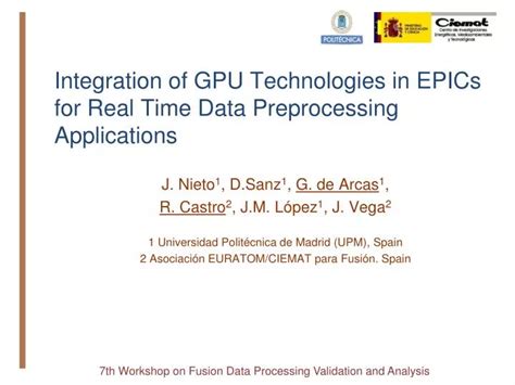 Ppt Integration Of Gpu Technologies In Epics For Real Time Data Preprocessing Applications