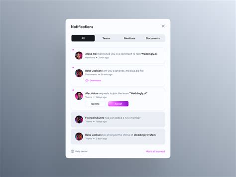 Notification Component By Mehran Malekpour On Dribbble