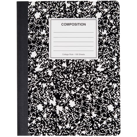 Universal Unv20940 9 34 X 7 12 Black College Ruled Composition