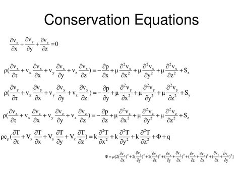 Objective Discuss Energy And Concentration Conservation Equations Ppt Download