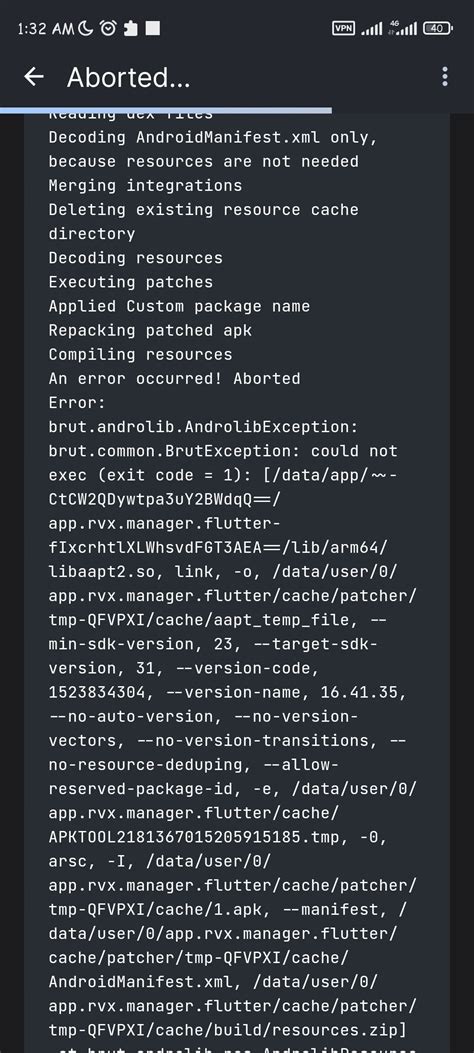 I Got An Error When Trying To Patch By My Self What Should I Do R