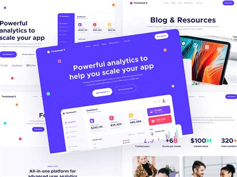 Techcloud X Colorful SaaS Webflow Template On Behance