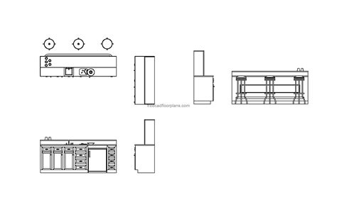 Mini Bar Autocad Block Free Cad Floor Plans