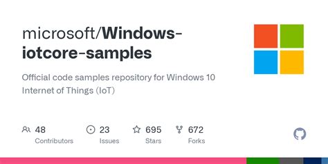 Github Microsoftwindows Iotcore Samples Official Code Samples Repository For Windows 10