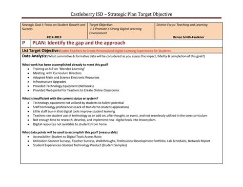 Strategic Target Objective Docx