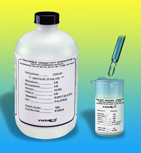 Vwr® Traceable® Conductivity Calibration Standards Crm Conductivity Standards