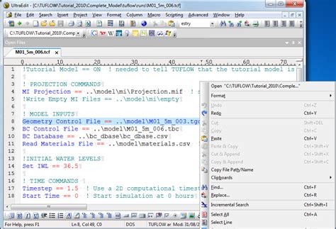 ultraedit file navigation tuflow fv wiki