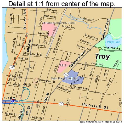 Troy New York Street Map 3675484