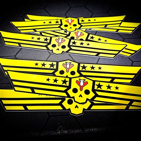 Helldivers 2 Vinyl Bumper Sticker Eagle 500kg Bomb Decal Yellow Car