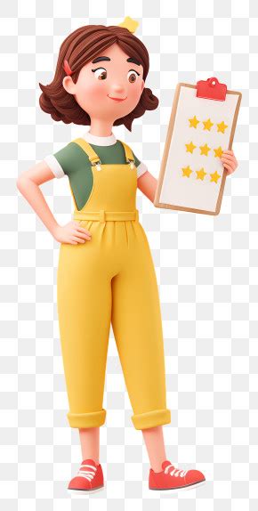 Customer Feedback Cartoon Couple Giving Star Ratings Png