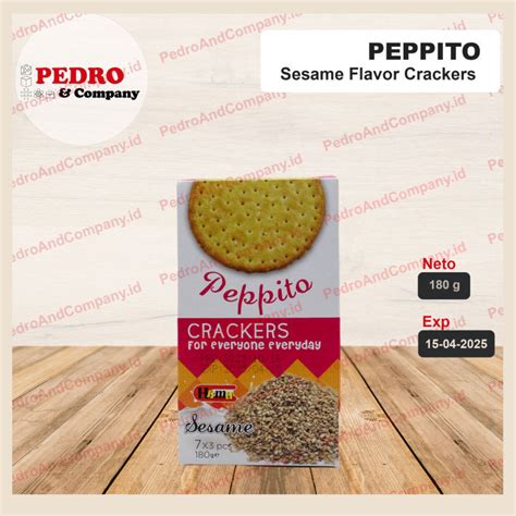 Peppito Crackers Sesame Flavor 180 Gram Biskuit Biscuit Wafer Wijen Lazada Indonesia