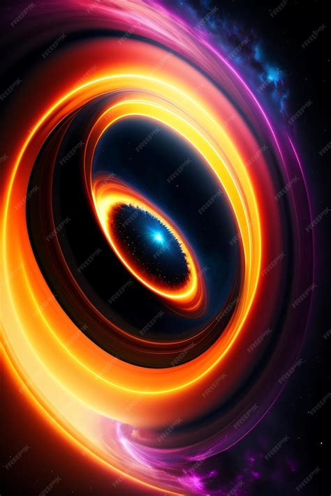 Premium Ai Image Abstract Black Hole Explosion In Outer Space Eye Of The Storm In The Cosmos