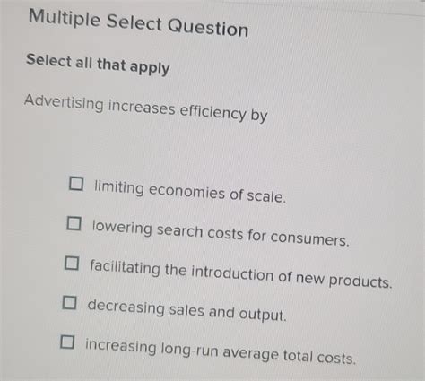 solved multiple select questionselect all that