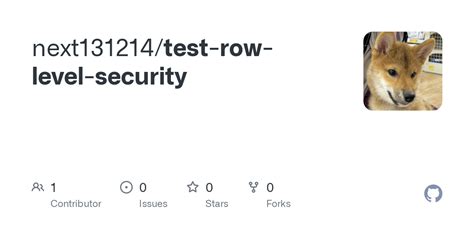 Github Next131214test Row Level Security