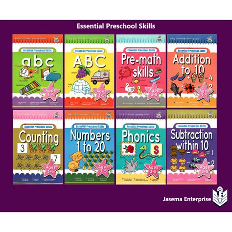 Essential Preschool Skills Pre Math Skill Abc Abc Addition Counting Numbers Phonics