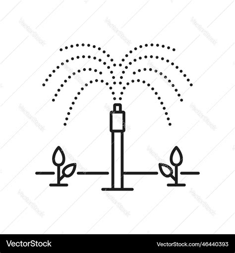 Garden And Field Irrigation Watering System Icon Vector Image