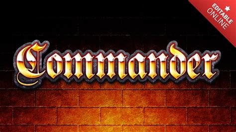 commander style quest text effect generator