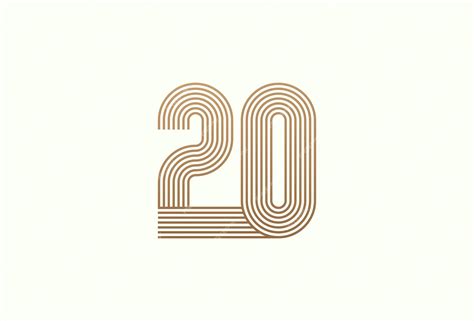 Premium Vector Number 20 Logo Monogram Number 20 Logo Multi Line