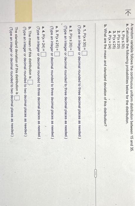 Solved A Random Variable Follows The Continuous Uniform