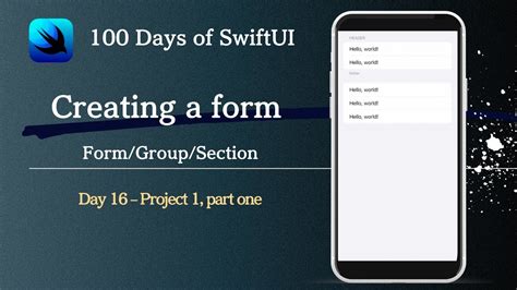 days16 ： 100 days of swiftui 【1】 youtube
