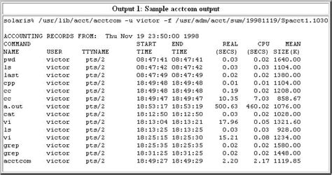 The Unix Prompt Blog Acct Unix System Accounting Enabled Pt 5