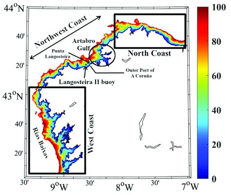 Study Area Colors Represent The Bathymetry M Download Scientific