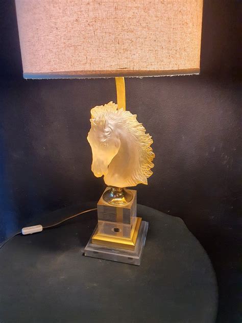 Proantic Lampe Vintage Cheval Lucite Plexiglass