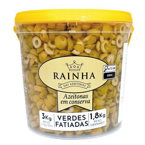 Azeitona Verde Fatiada Rainha Balde 18kg Hecke