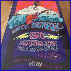 Vintage 1969 Chuck Berry At Fillmore West San Francisco Concert Poster